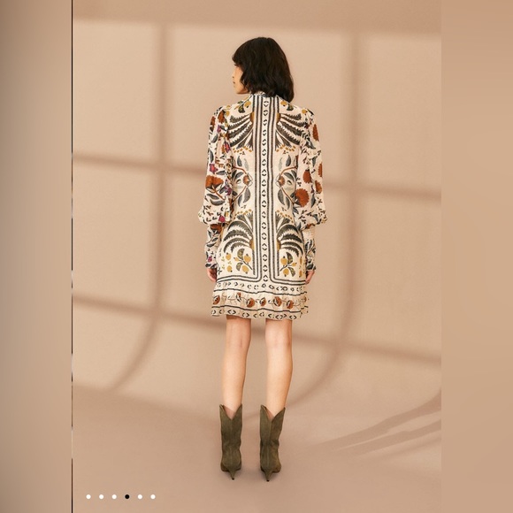 FARM Rio | Dresses | Farm Rio Sand Palms Paradise High Neck Mini Dress ...